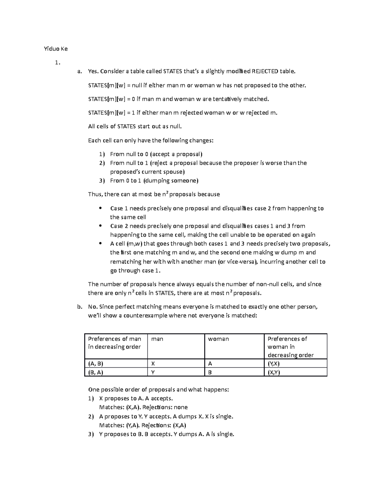 Hw1 Q2 Homework Assignment From Cs 4820 Taught By Professor Eva Tardis During Fall Yiduo Ke