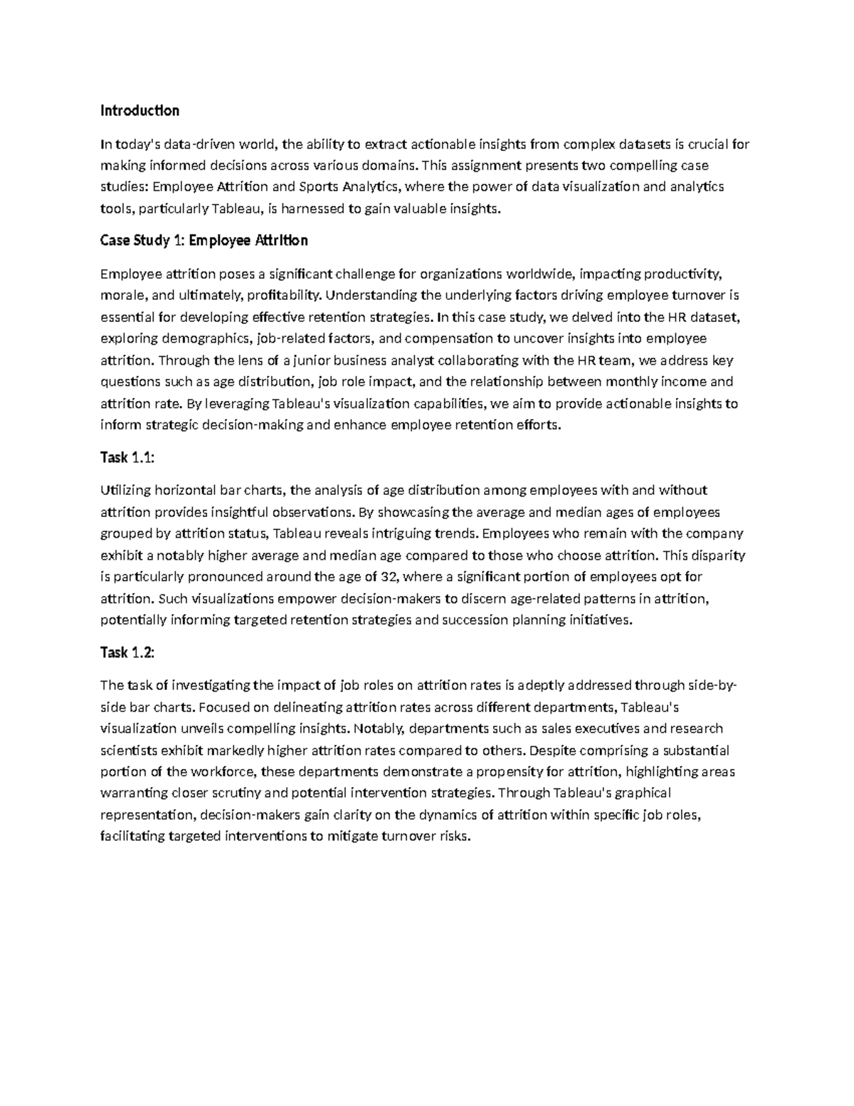 Assignment 2 Case 1 - Introduction In today's data-driven world, the ability to extract ...