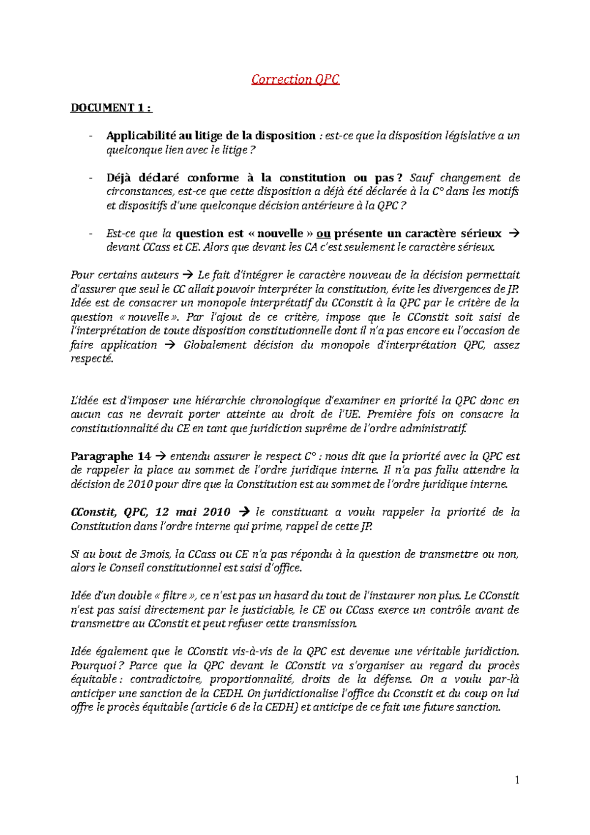 Correction QPC prof - Correction QPC DOCUMENT 1 : Applicabilité au ...
