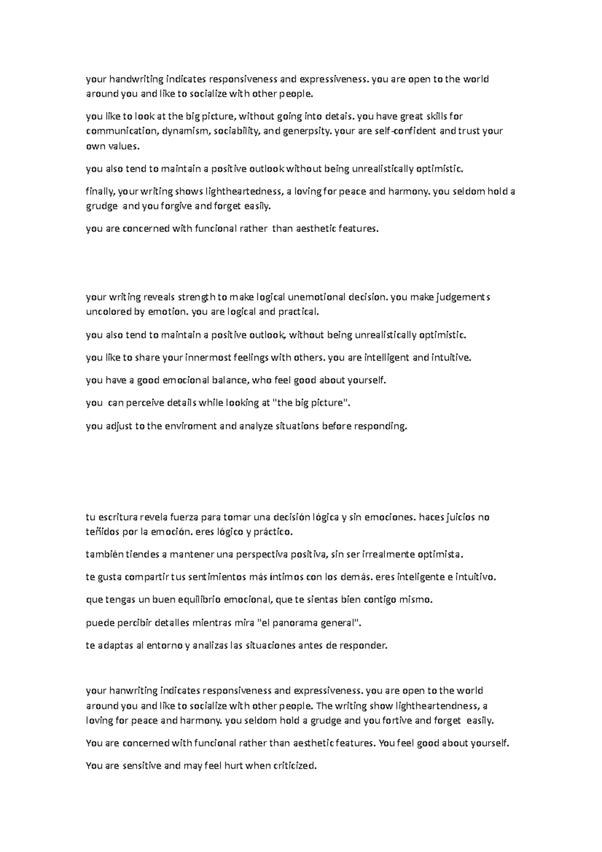 Your handwriting indicates responsiveness and expressiveness - you are ...