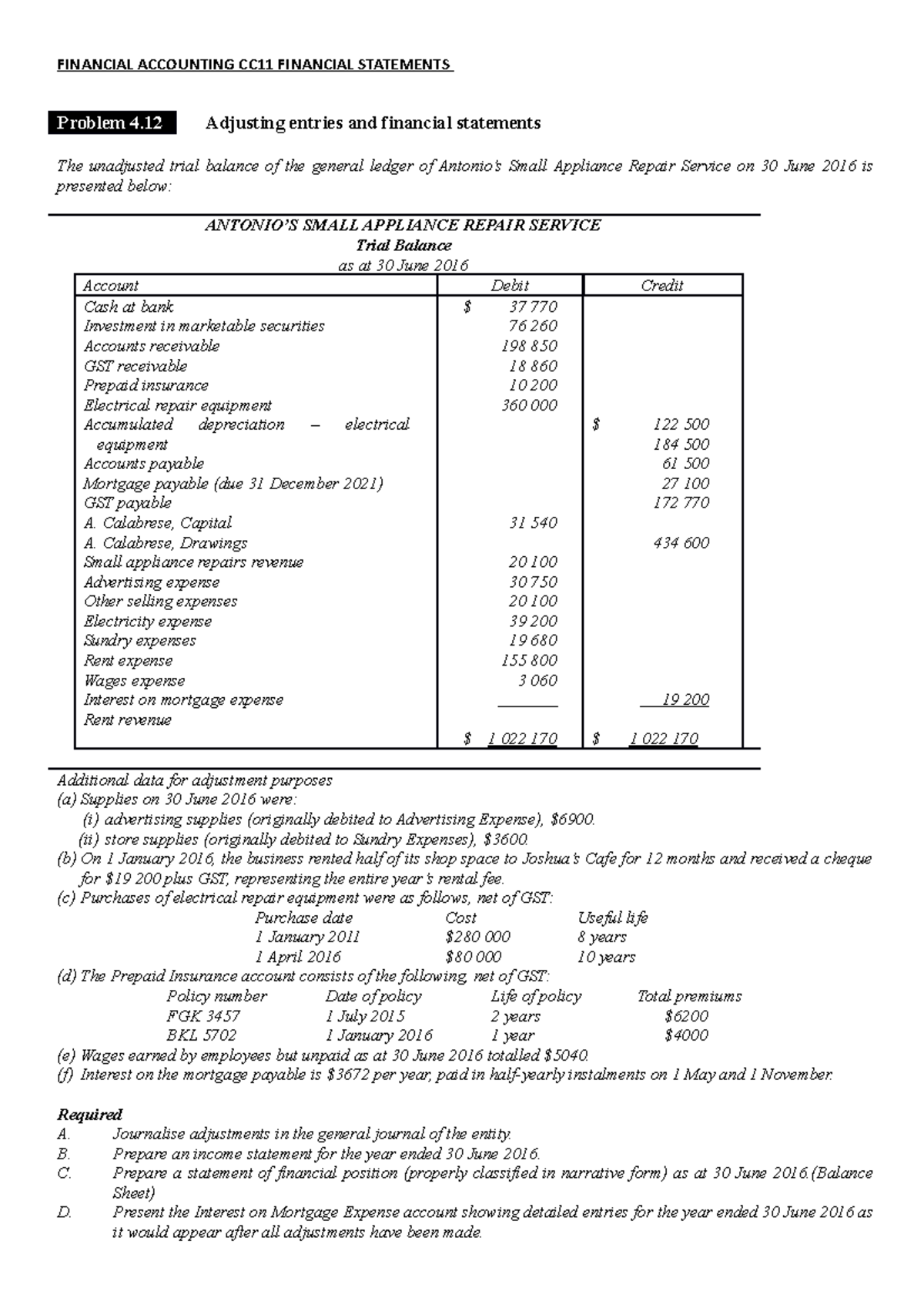 Financial Accounting CC11 Financial Statements - FINANCIAL ACCOUNTING ...