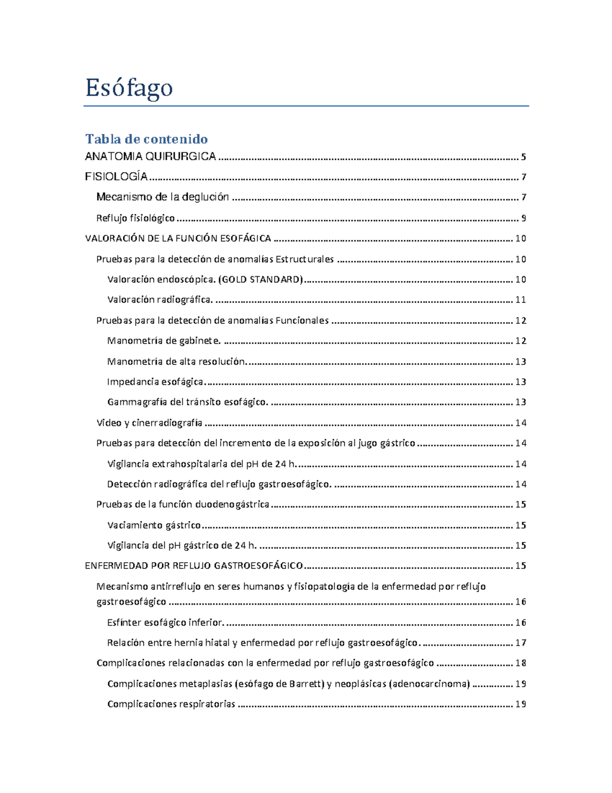 Esofago - Resumen Cirugia Clinica 1 - Esó fagó ANATOMIA QUIRURGICA ...