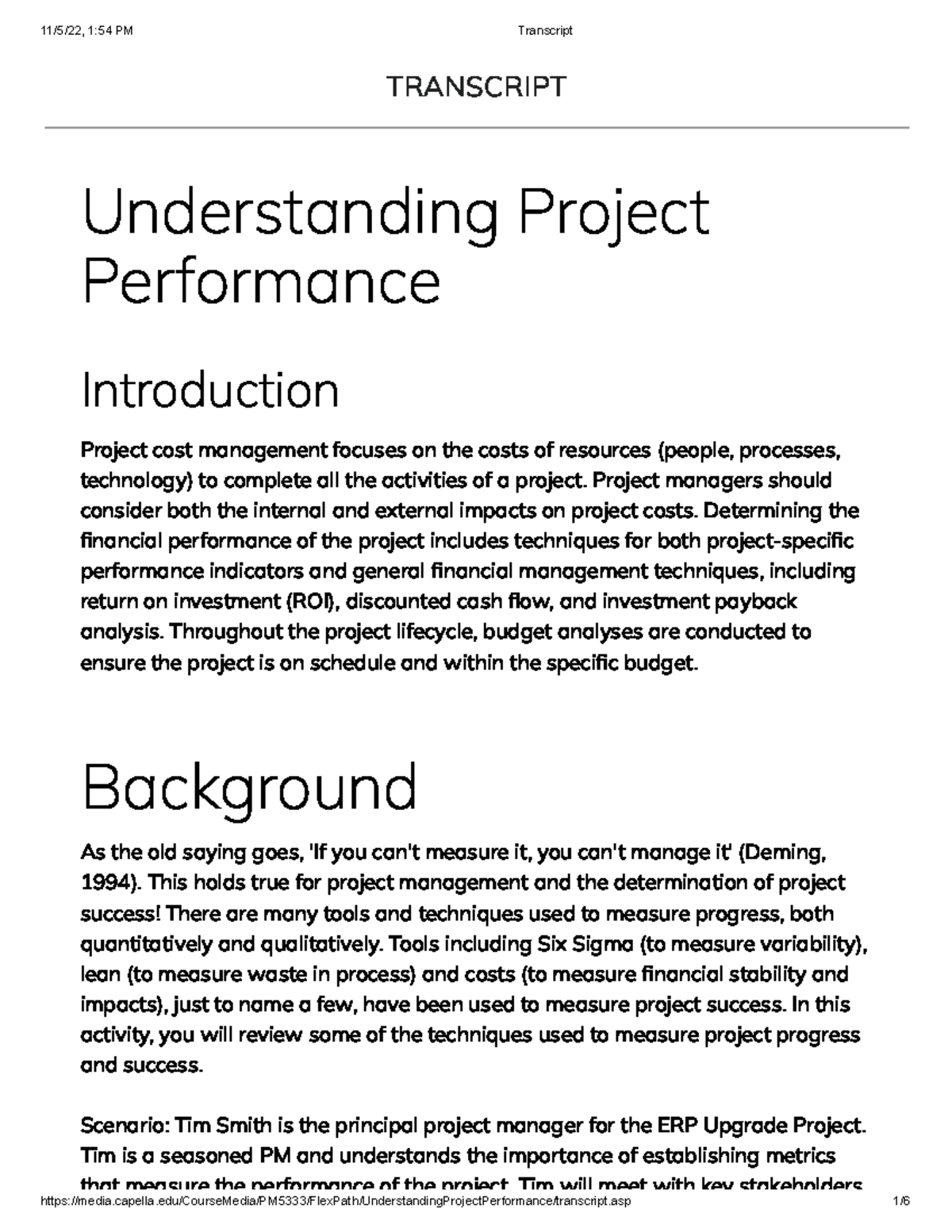 Activity Understanding Project Performance Transcript Deprecated Api Usage The Svg Back End