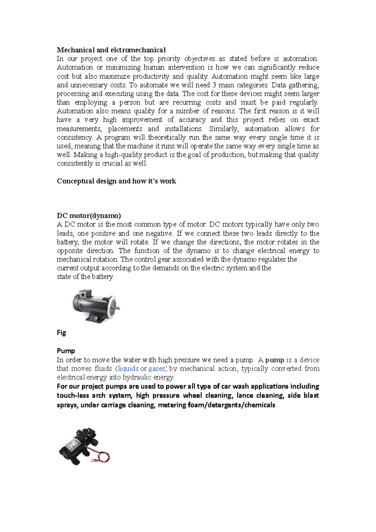 Mechanical and elctromechanical - Automation or minimizing human ...