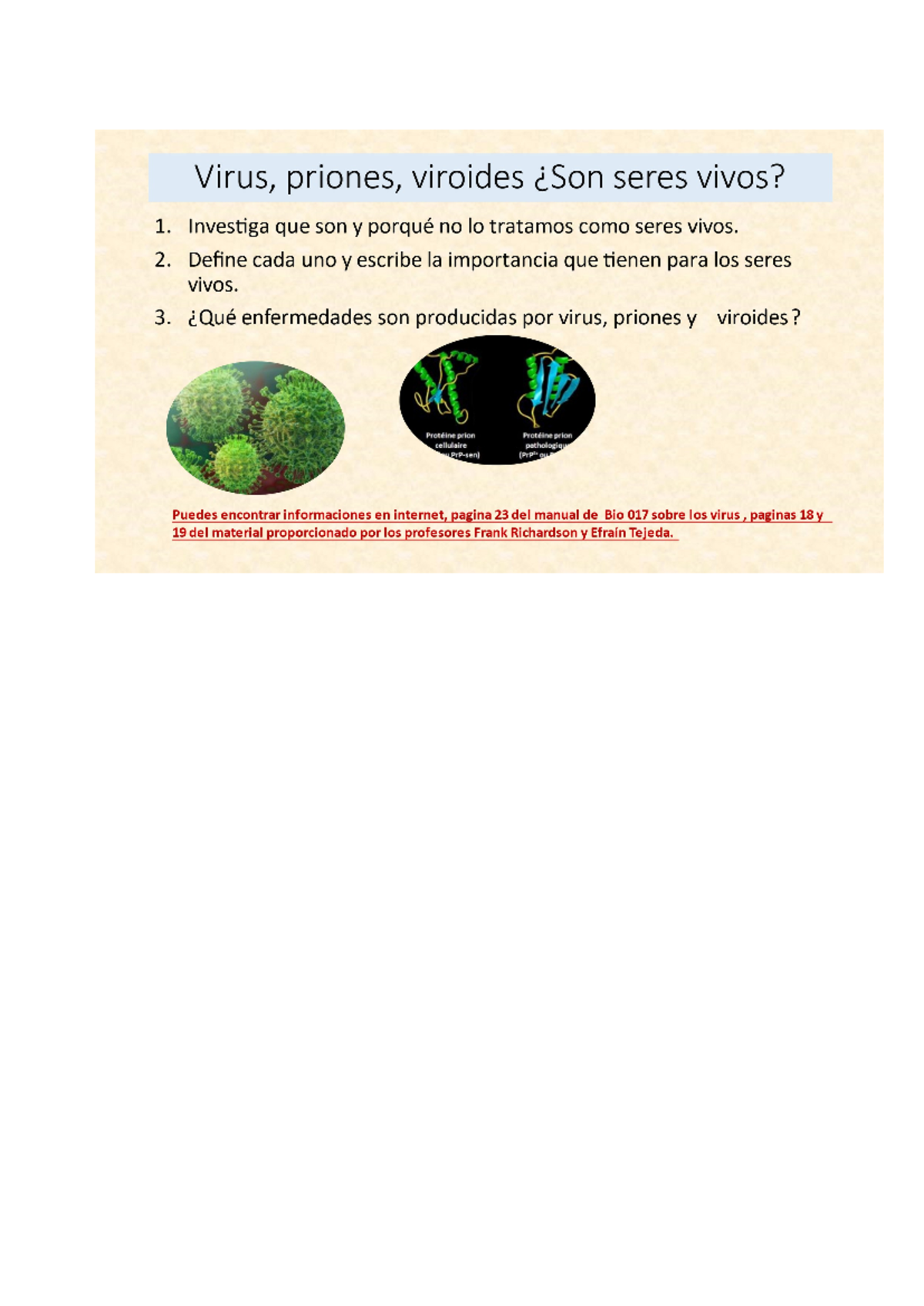 Tarea virus, priones y viroides - Biología Básica - Studocu