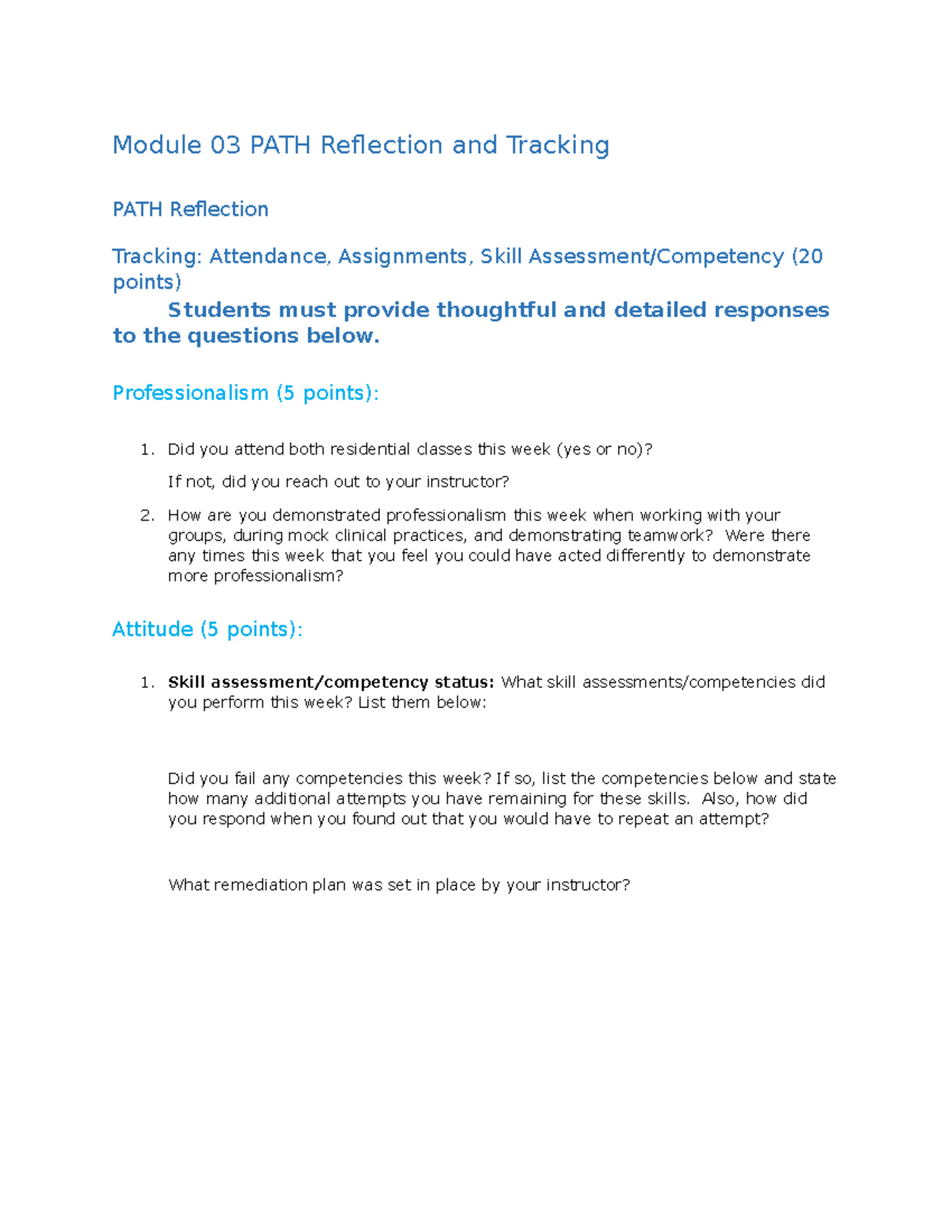 Module 03 Path Assignment 2 - Module 03 PATH Reflection and Tracking ...