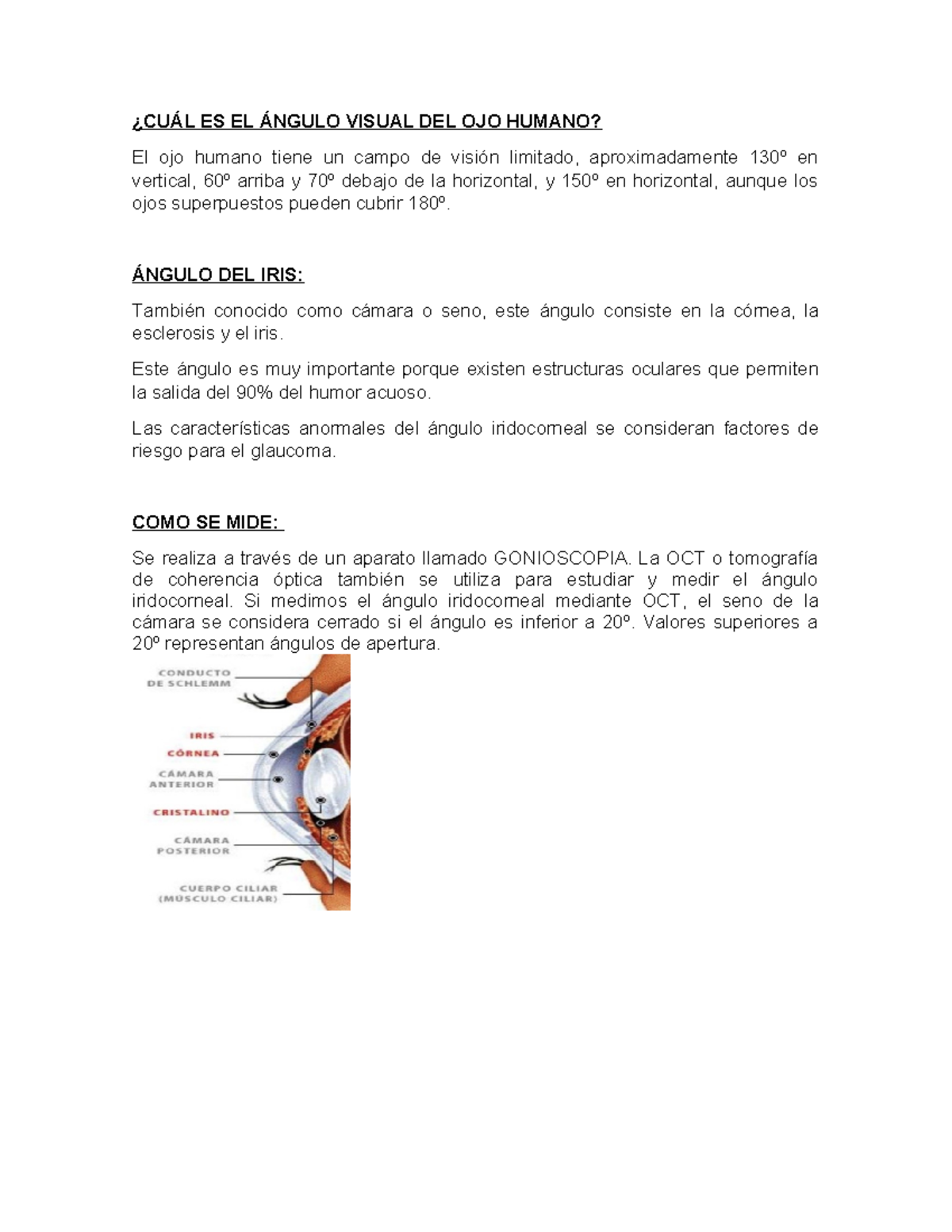 Cuáles son los 5 angulos basicos - ¿CUÁL ES EL ÁNGULO VISUAL DEL OJO ...