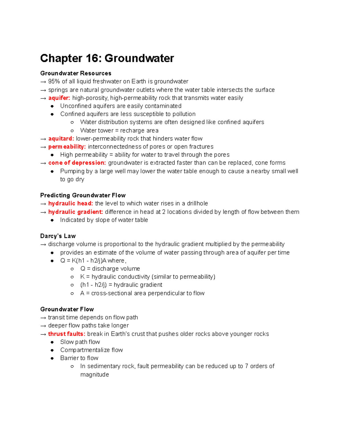 Essentials of Geology Chapter 16 - Chapter 16: Groundwater Groundwater ...