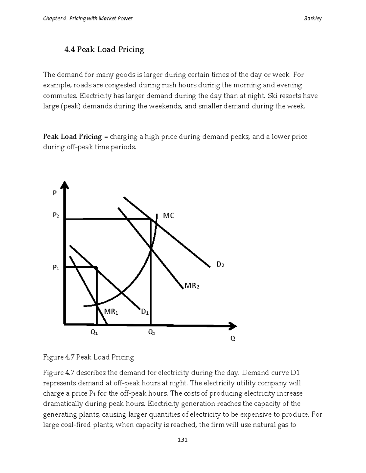Chap 4.4 Peak Load Pricing - 131 4 Peak Load Pricing The demand for ...