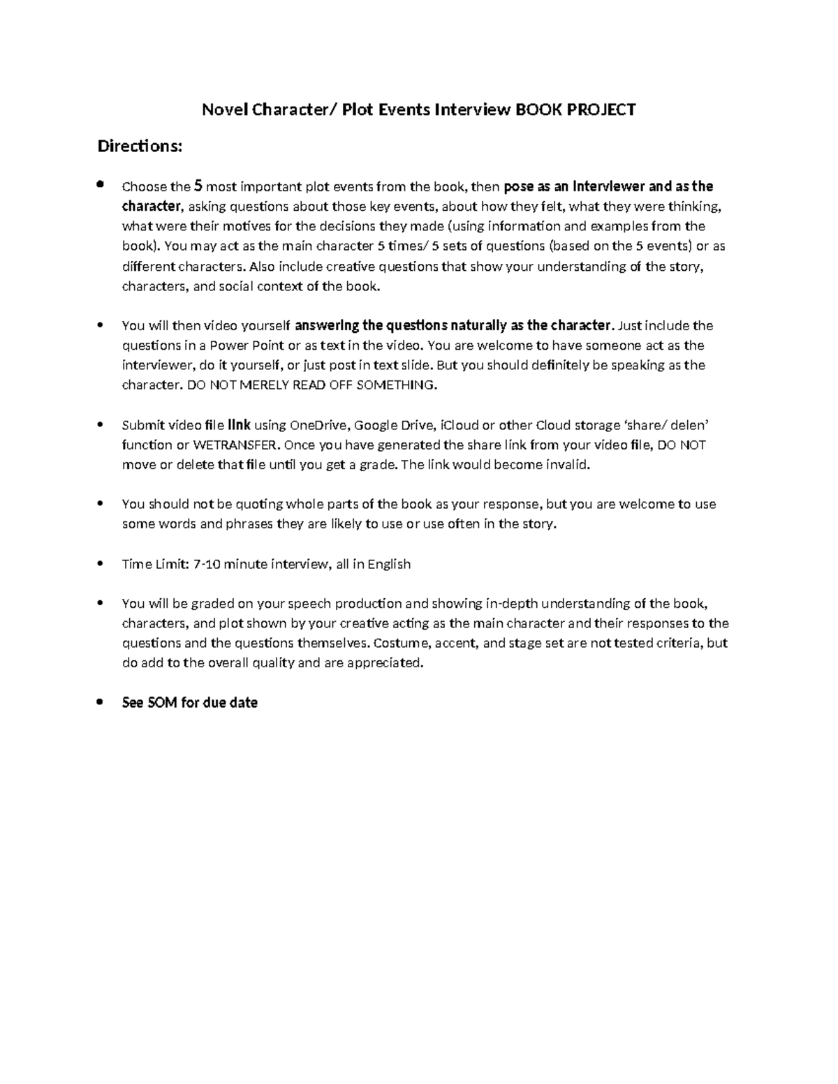 Novel-Character -Plot-Events-Interviews-BOOK- Project - Novel Character ...