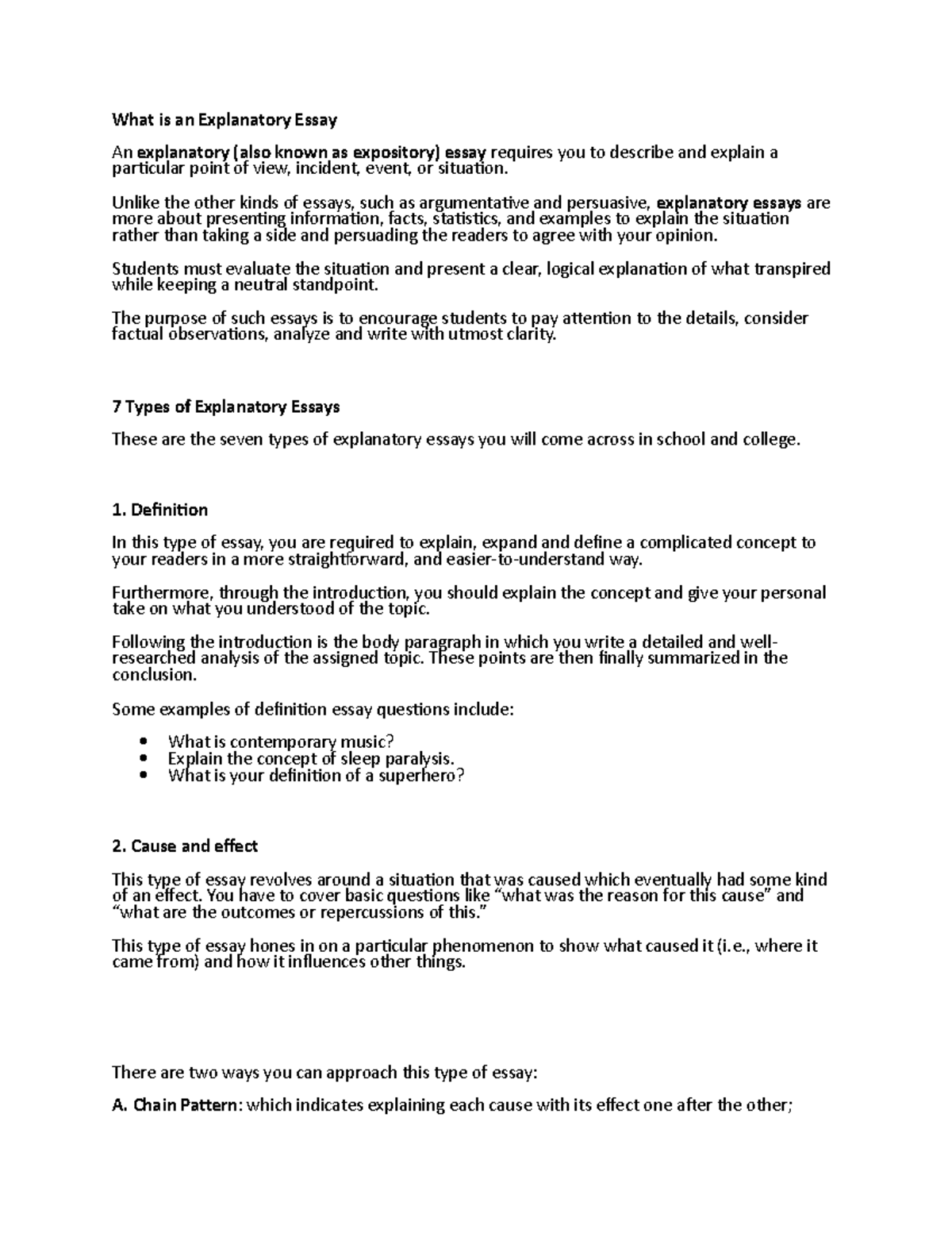 Purcom Report Manual - Purposive - What is an Explanatory Essay An ...