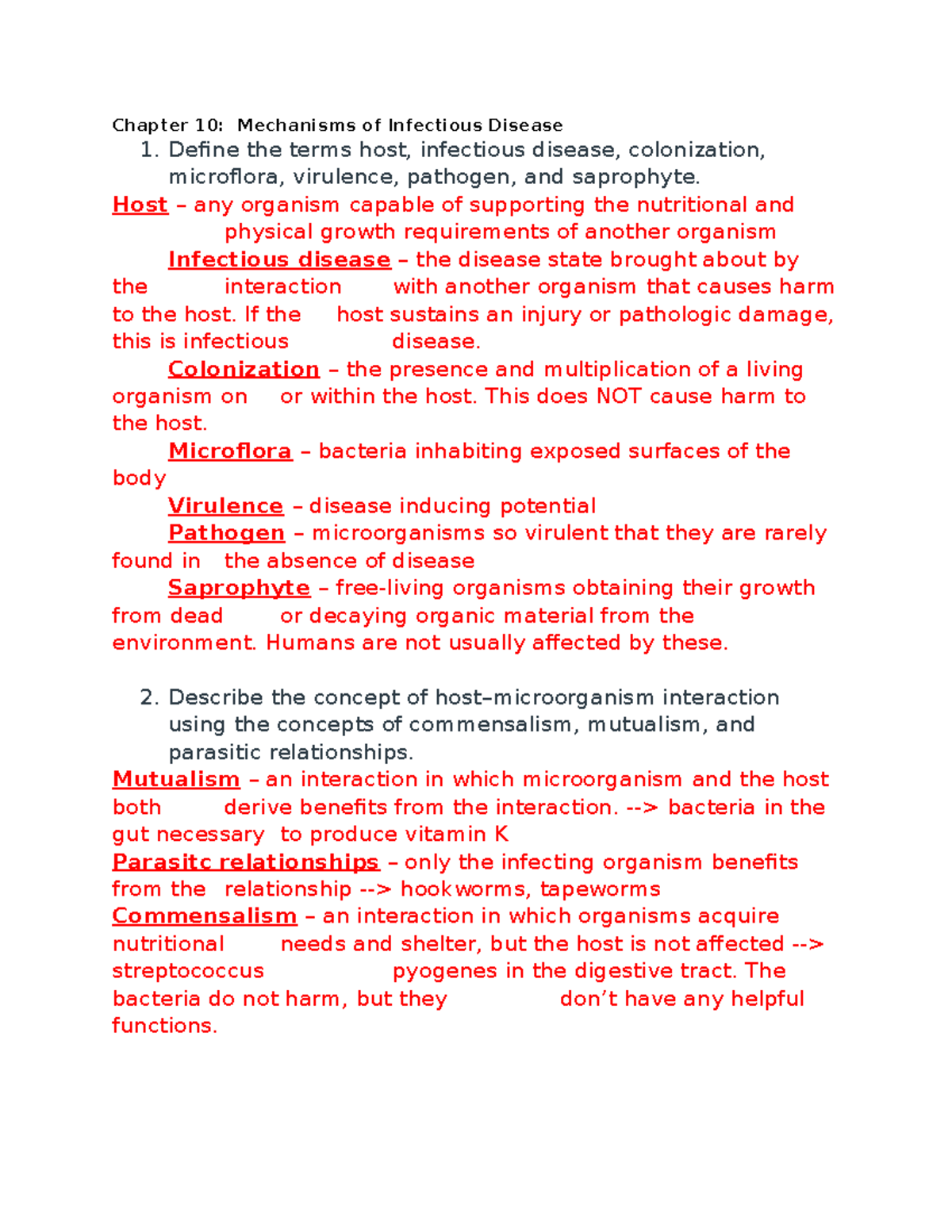 Chapter 10 Mechanisms of Infectious Disease - Chapter 10: Mechanisms of ...