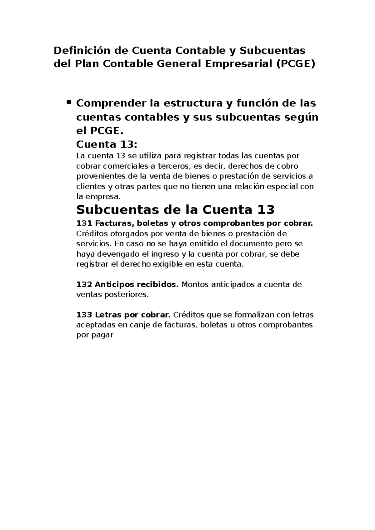Ciclocontable cuenta 13-17 - Definición de Cuenta Contable y Subcuentas ...