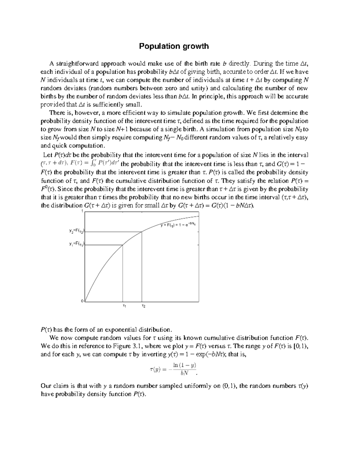 Population growth - During the time ∆t, each individual of a population ...