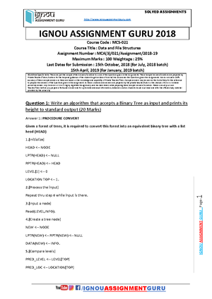 Ignou Date Sheet June 2023 Revised - Data and File structures - Studocu