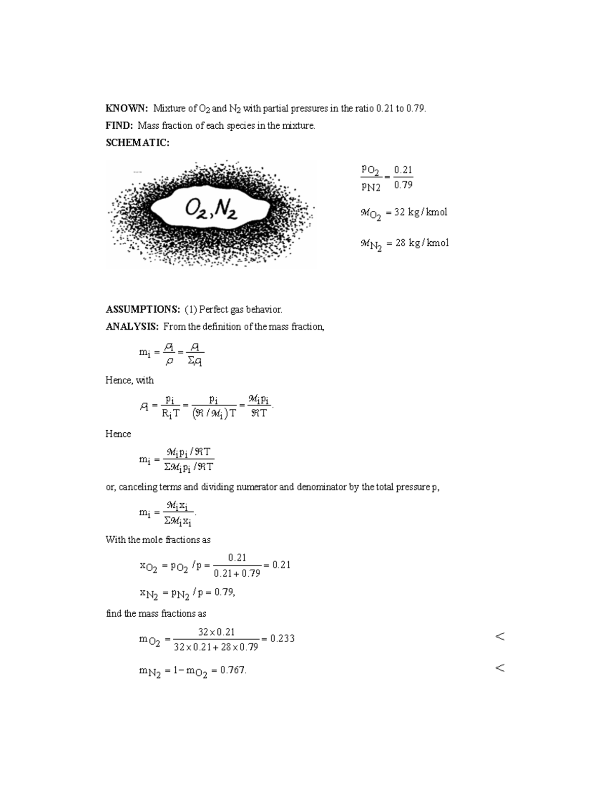 10.302 Summary Notes and Guided Review 6 - PROBLEM 14. KNOWN: Mixture ...