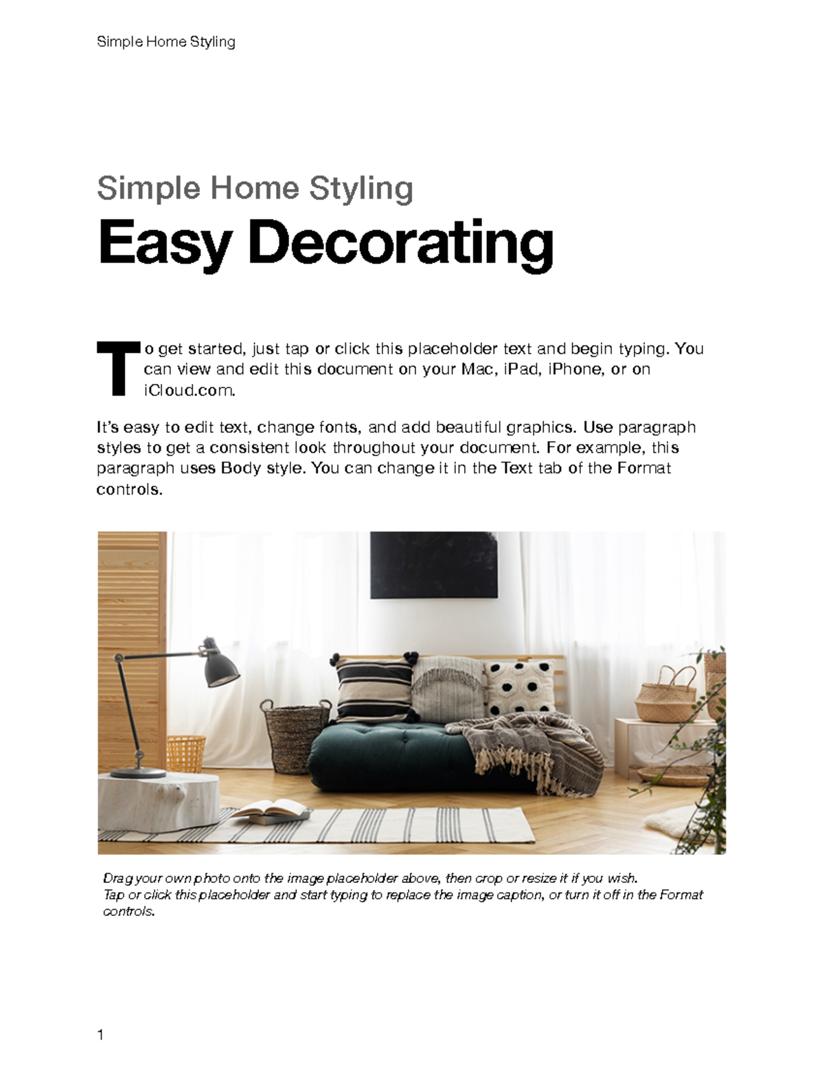 Simple home styling report - Studocu