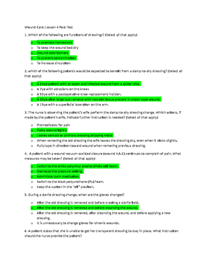 Bsn 206 Urinary Catheterization Lesson 4 Post Test - Urinary ...