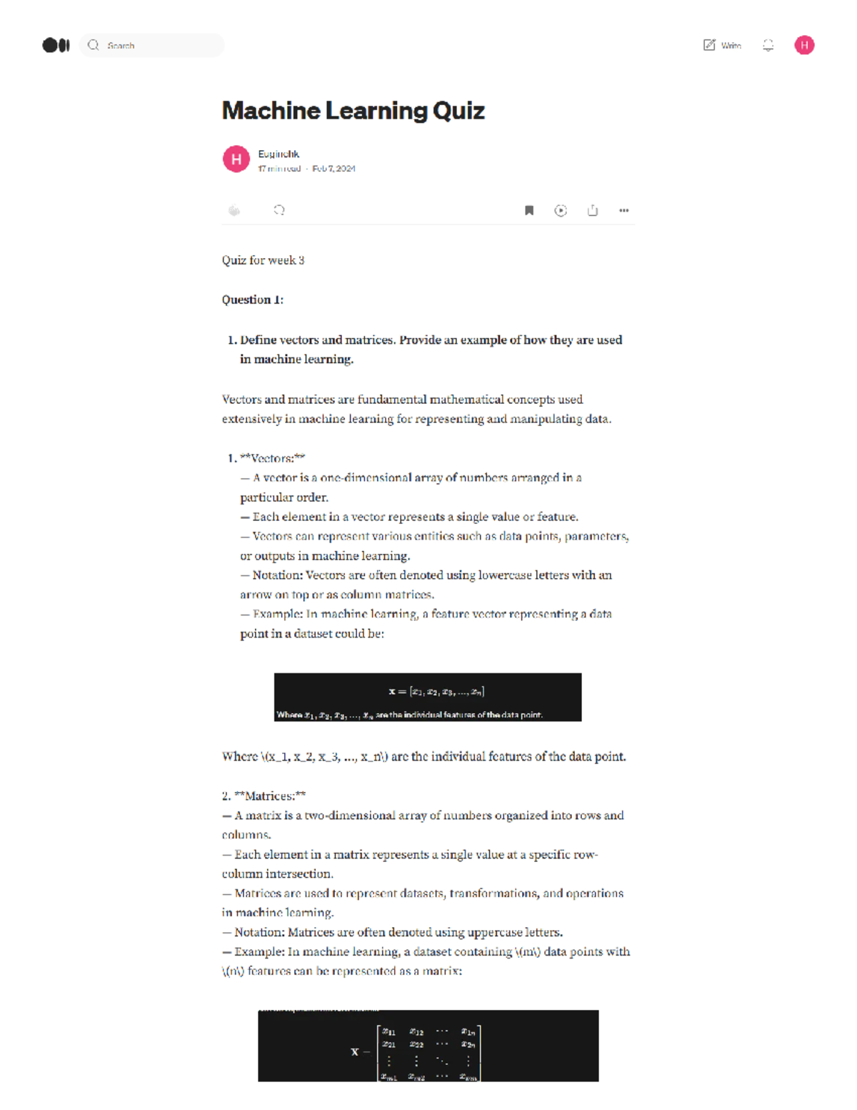 ML week 3-4 quiz - Bachelors of Science Information Technology - Studocu