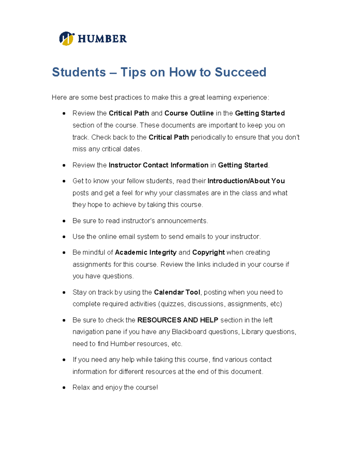 Instructions for Students online course V2 Students Tips On How To Instructions for Students online course V2 Students Tips On How To