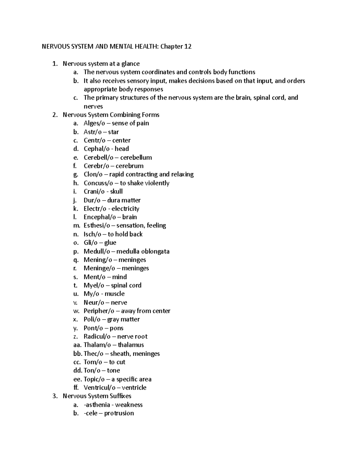 Nervous System AND Mental Health - NERVOUS SYSTEM AND MENTAL HEALTH ...