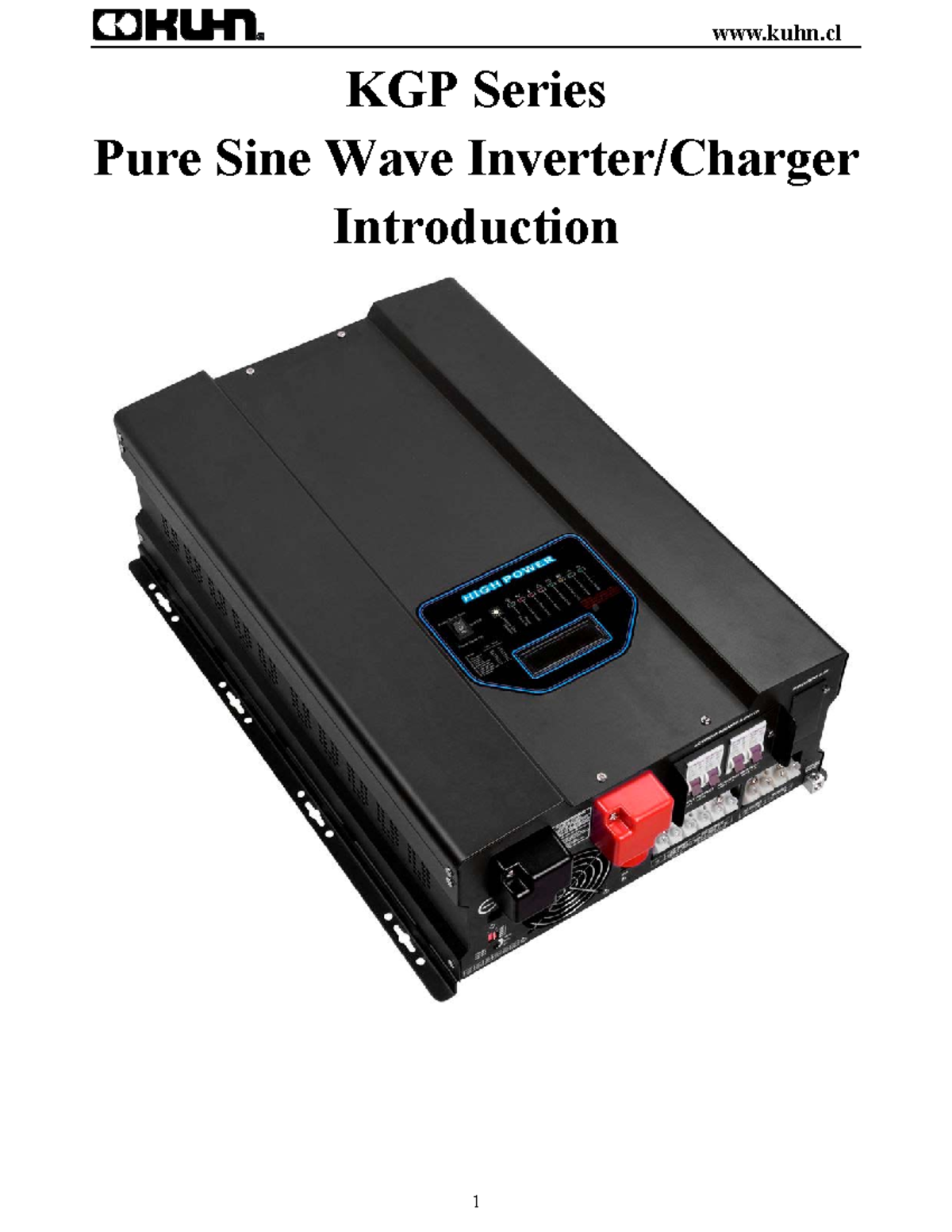 KGP Inverter Introduction Kuhn - KGP Series Pure Sine Wave Inverter ...