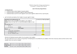 Lab02 Hash Tables - TCP2101 Algorithm Design and Analysis Lab 2 HashTables Learning Outcomes ∙ ...