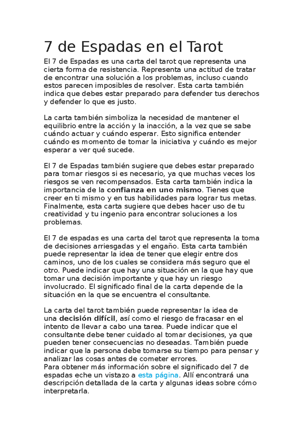 7 de Espadas - historia e interpretacion de cartas de tarot de Marsella ...