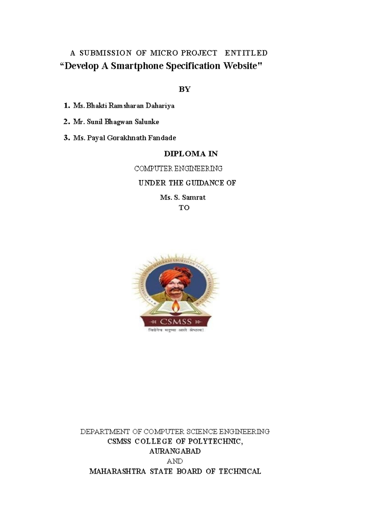 594818865 Css Microproject Report 1 A Submission Of Micro Project