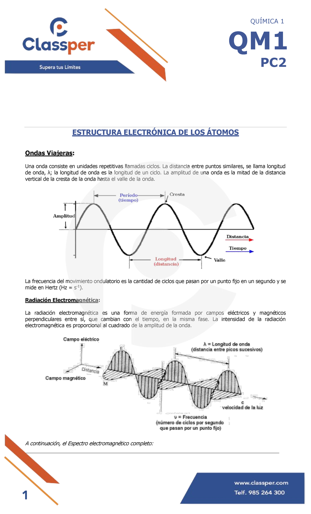 QM1 PC2 - 2021-1 - Ejercicios importantes - Ondas Viajeras: Una onda ...
