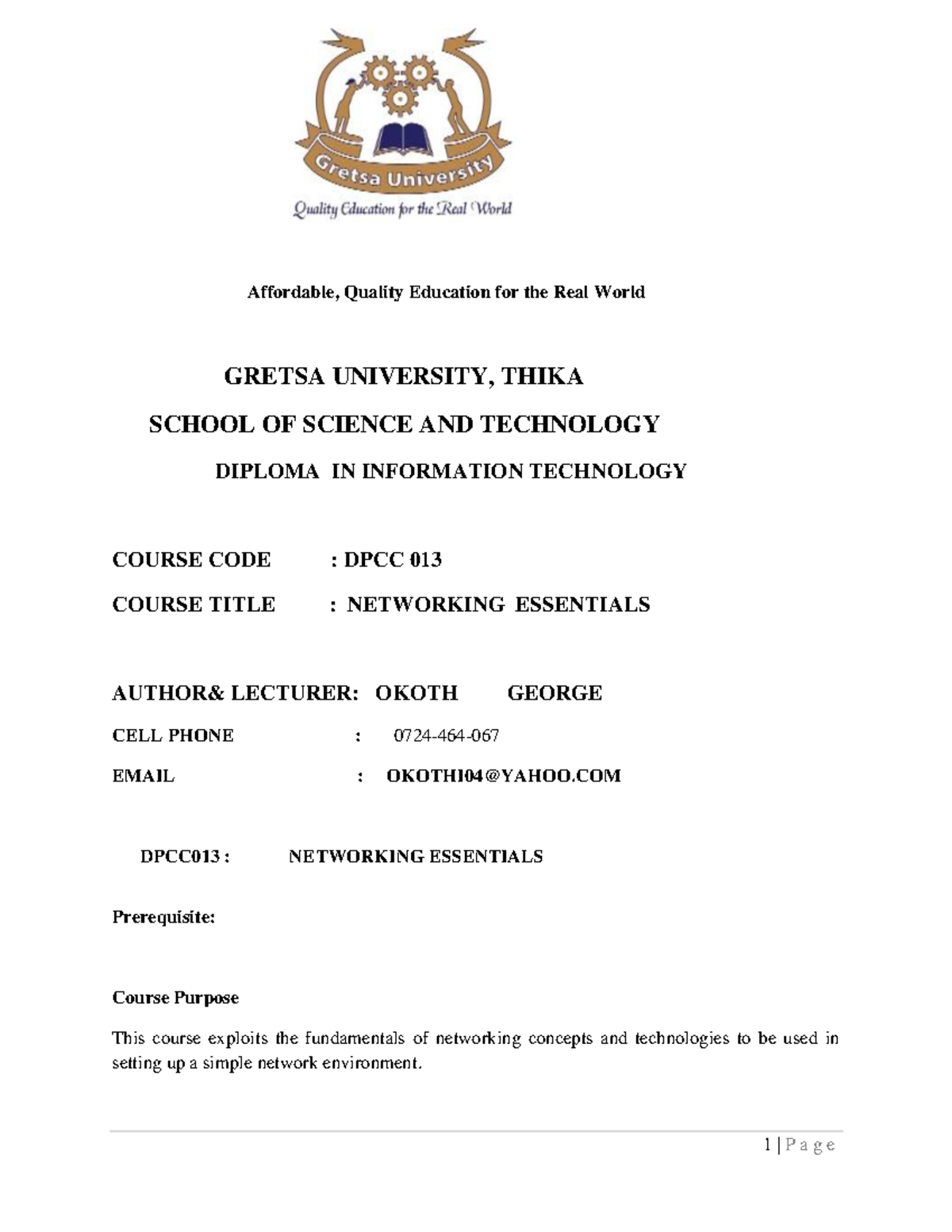 Networks- Lesson 1-4- Diploma - Affordable, Quality Education for the ...