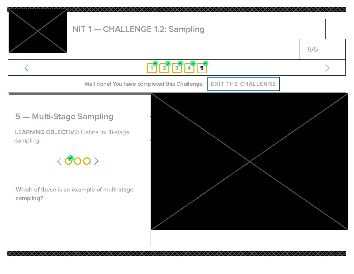Challenge 1.2: Sampling Introduction to Statistics Sophia Learning - MAT 240 - . : amp ng n ro ...