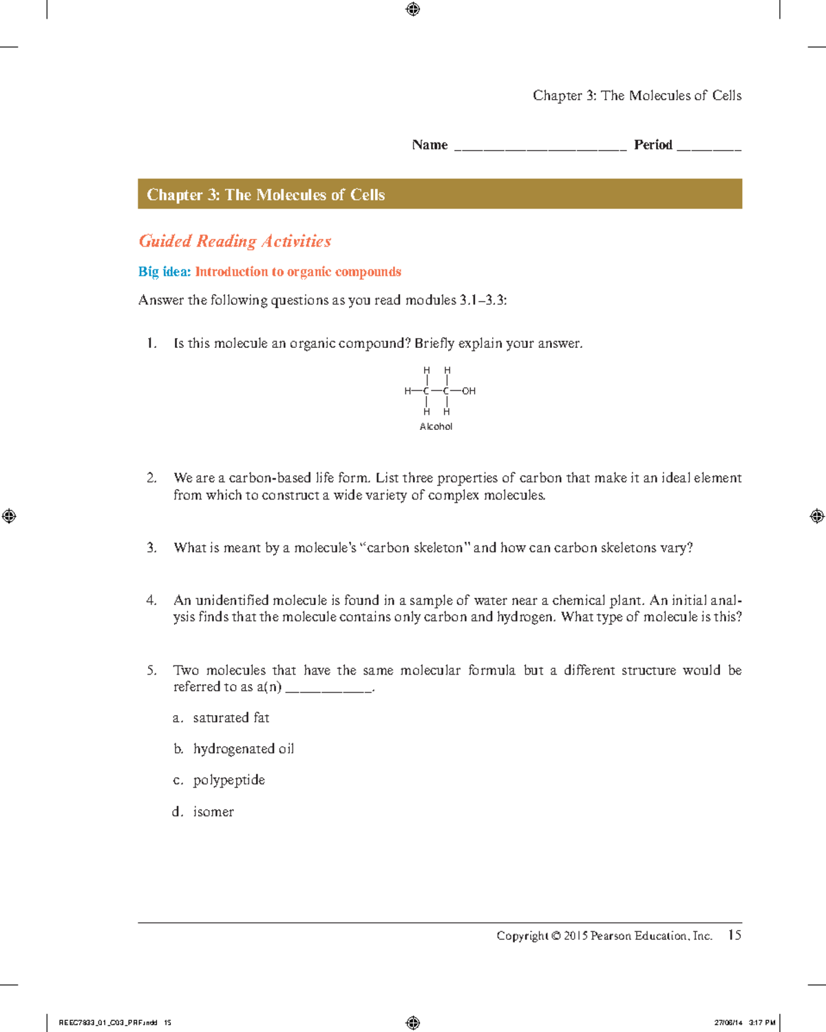 03 guided reading activity - Copyright © 2015 Pearson Education, Inc ...