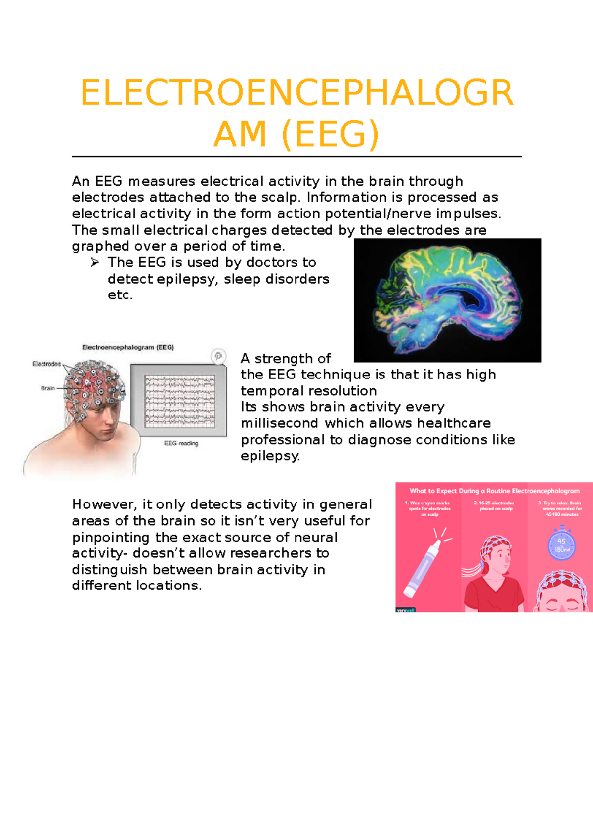 Electroencephalogram - ELECTROENCEPHALOGR AM (EEG) An EEG measures ...