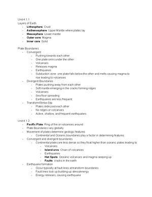 Unit 4 Earth Systems AP Exam Review - Unit 4 Earth Systems APES Exam ...
