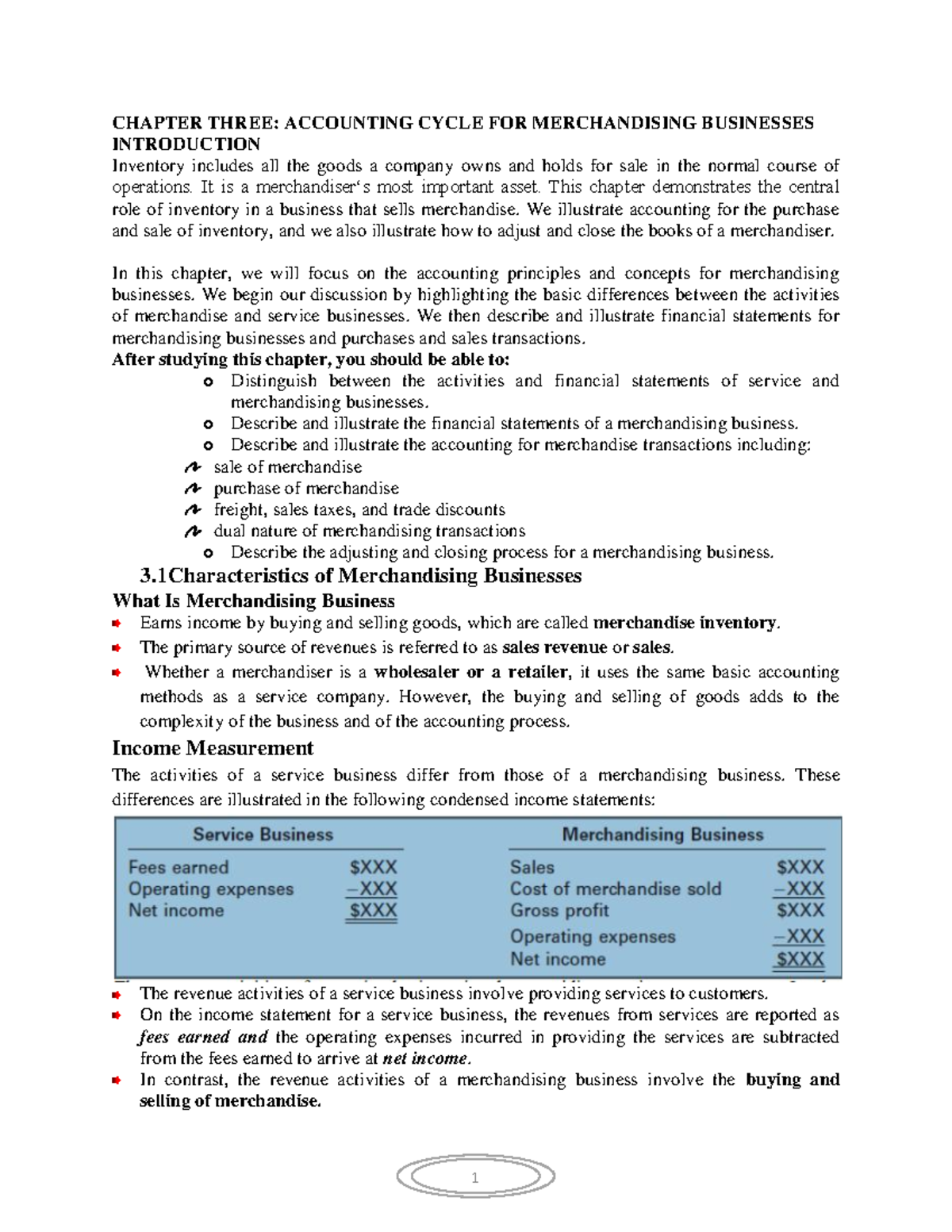 Accounting Chapter - CHAPTER THREE: ACCOUNTING CYCLE FOR MERCHANDISING ...
