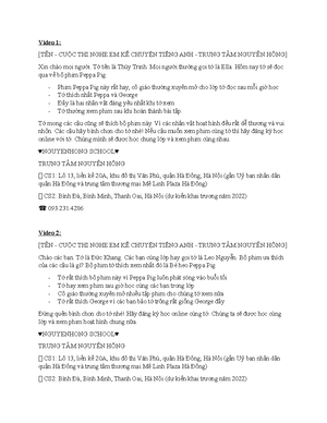 Group 13 Unit 4 Script Võ Hoàng Yến Ngân - Ngân: Hi, I heard you're ...