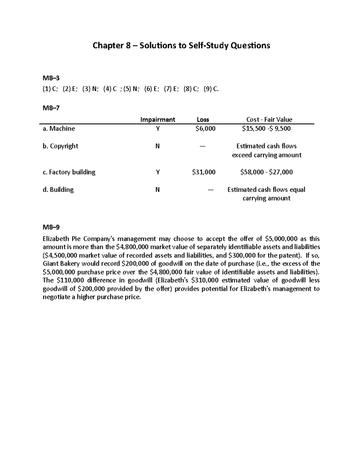 Self Study Solution- Chapter 8-1 - Chapter 8 – Solutions to Self-Study ...