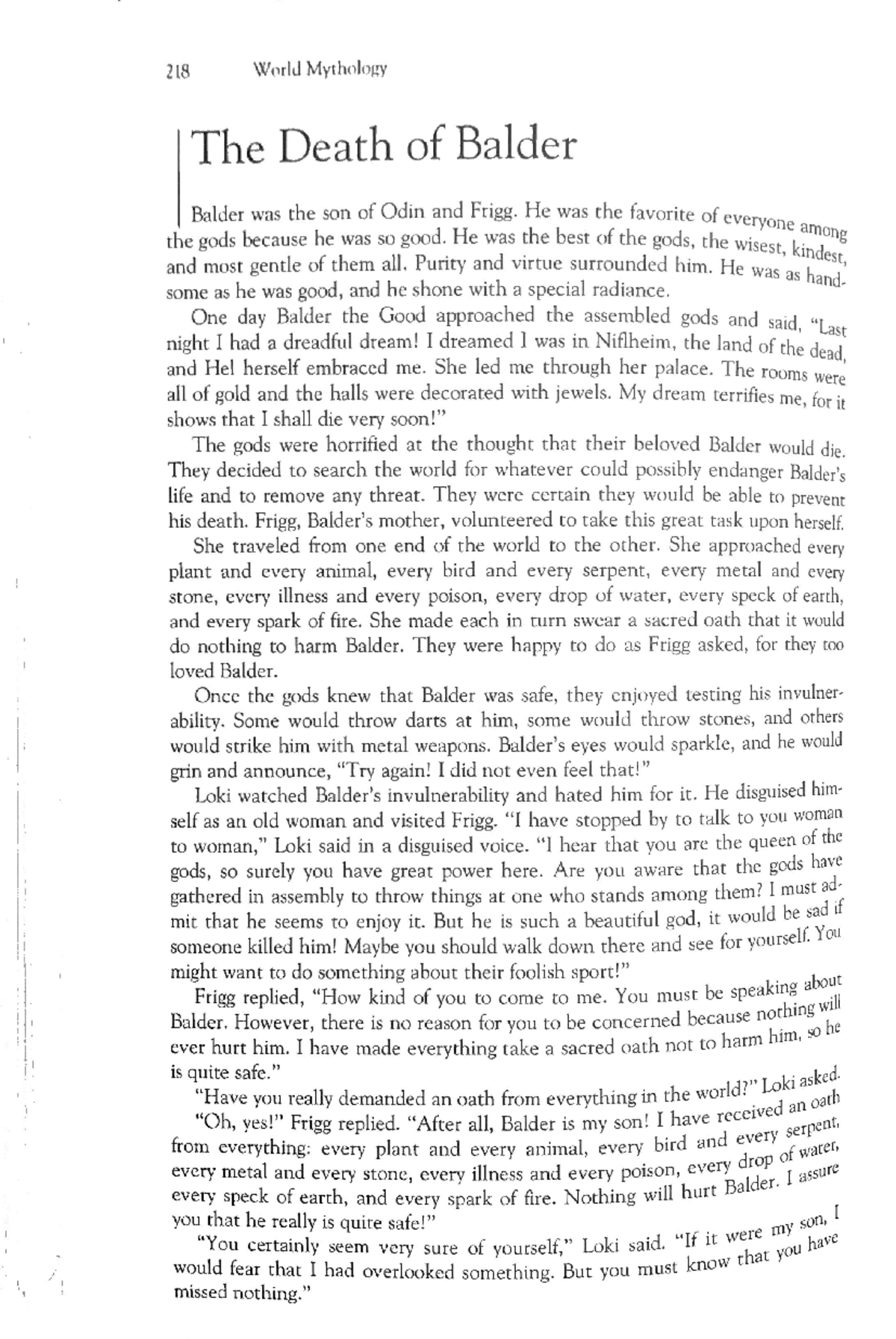 The Death of Balder - mkjnhbgvfcdxs - Studocu