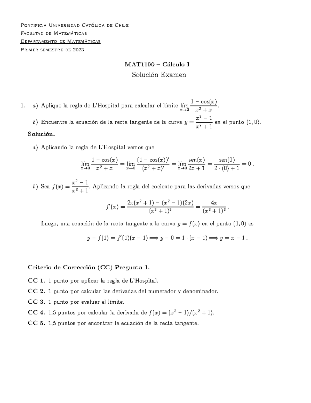 Exmat 1100S2-2023 - pauta examen 2023 - Pontificia Universidad Cat ...