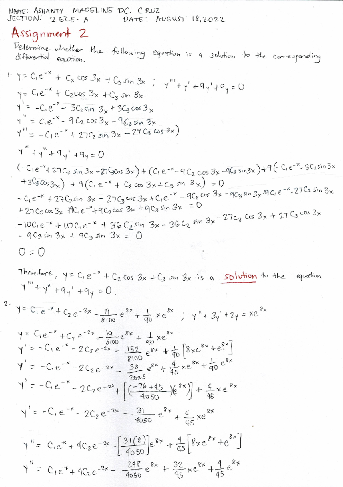 Assignment 2 (Cruz, Ashanty Madeline DC - Mathematics in Modern World - Studocu