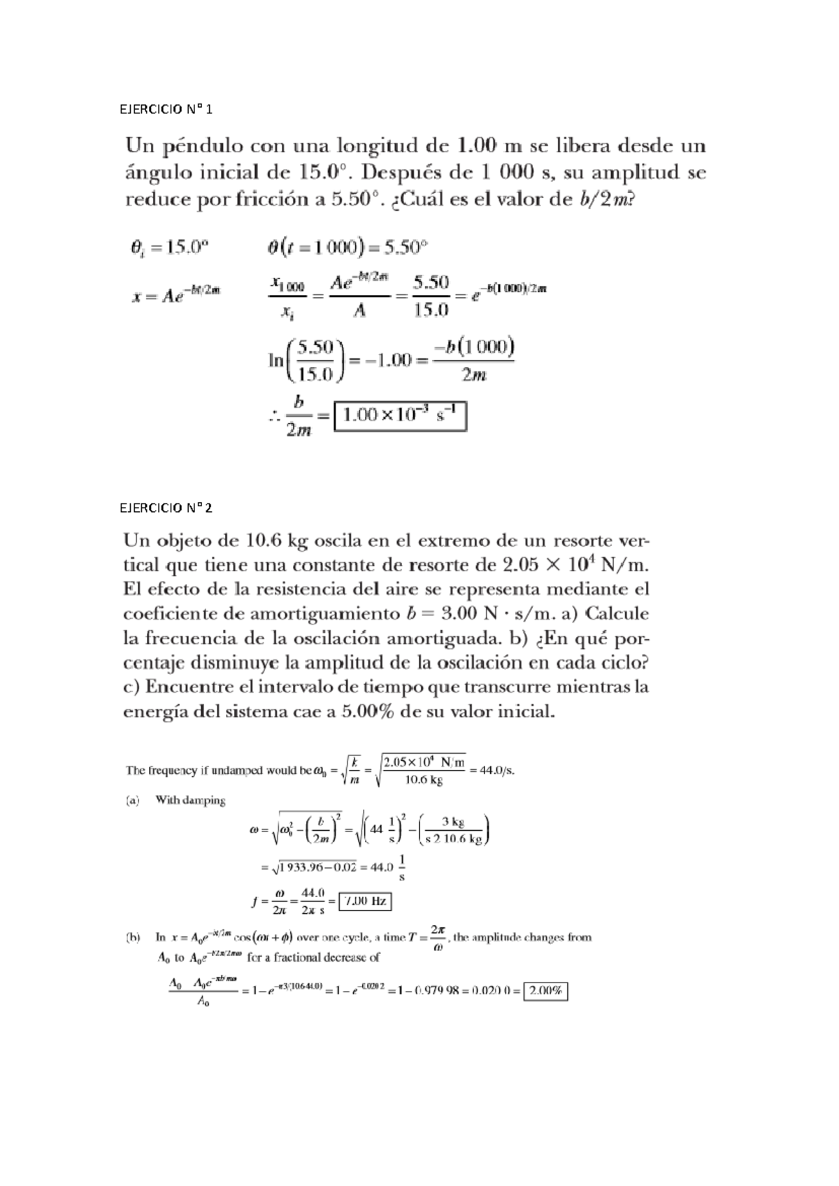 Pdfcoffee - taller fisica 2 - EJERCICIO N° EJERCICIO N° EJERCICIO N° 3 SOLUCION: EJERCICIO 4 ...