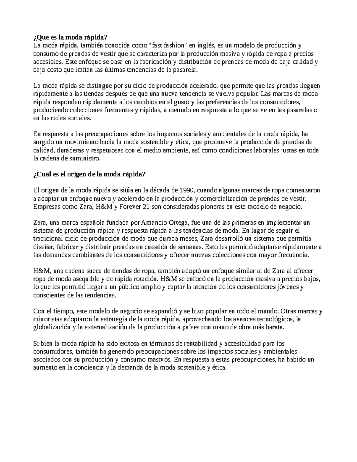 Que es la moda rápida y su origen - ¿Que es la moda rápida? La moda ...