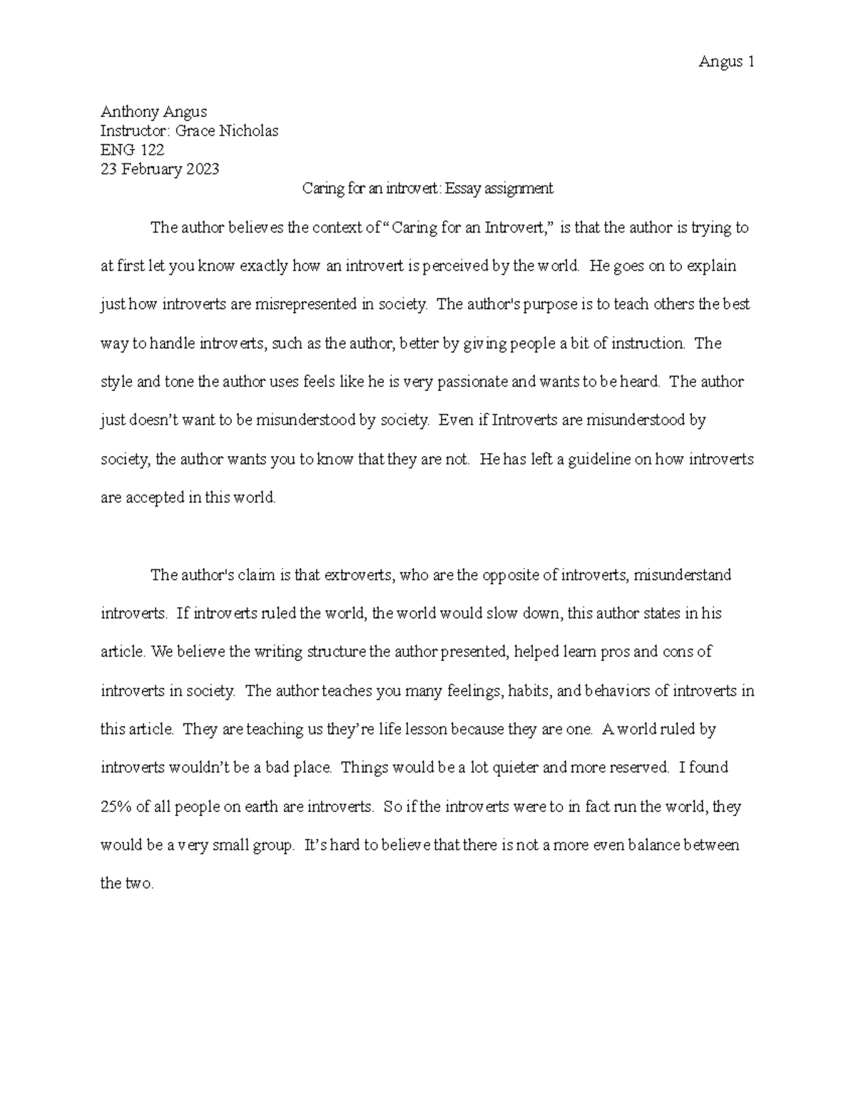 Comp 3 - Module 3 - Angus 1 Anthony Angus Instructor: Grace Nicholas ...