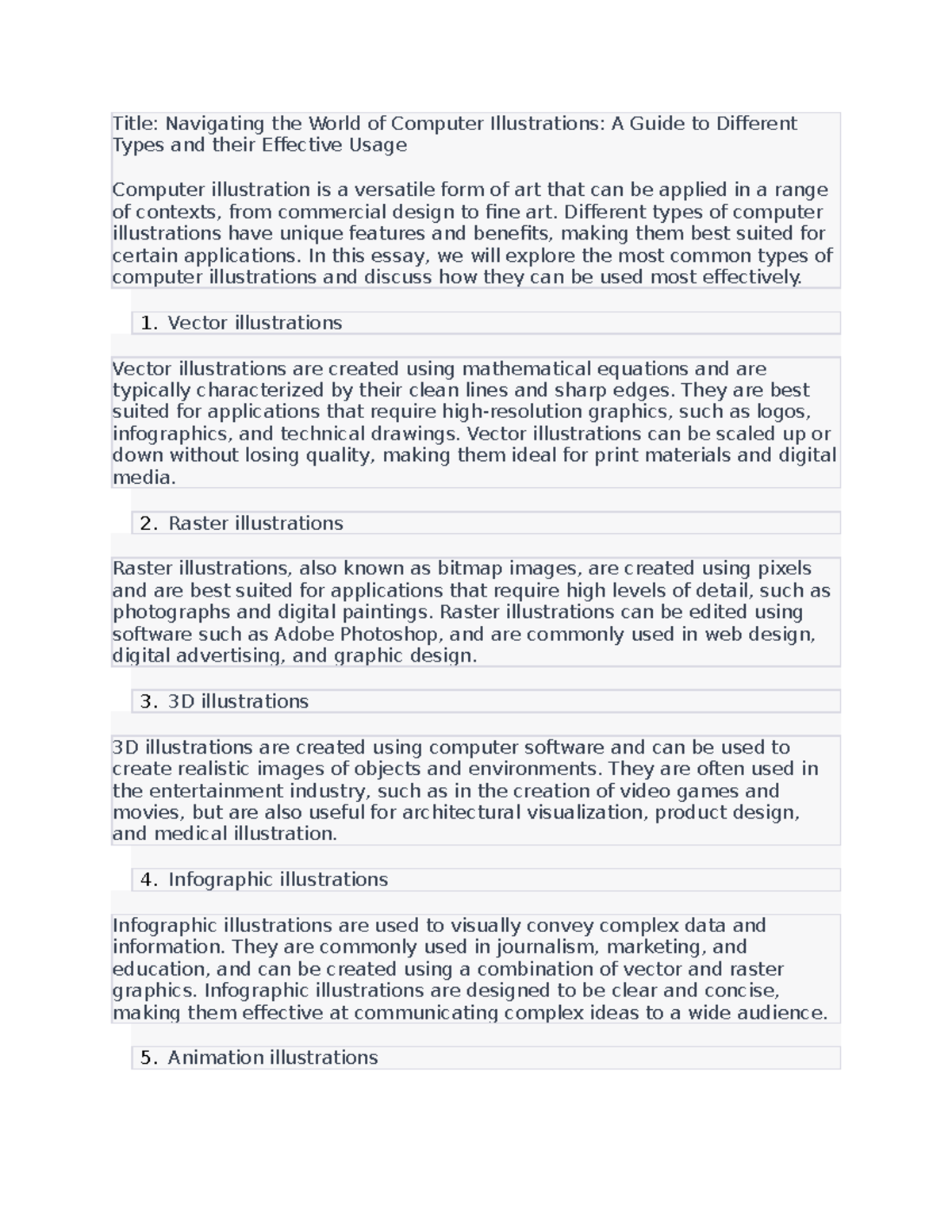 Navigating the World of Computer Illustrations - A Guide to Different ...