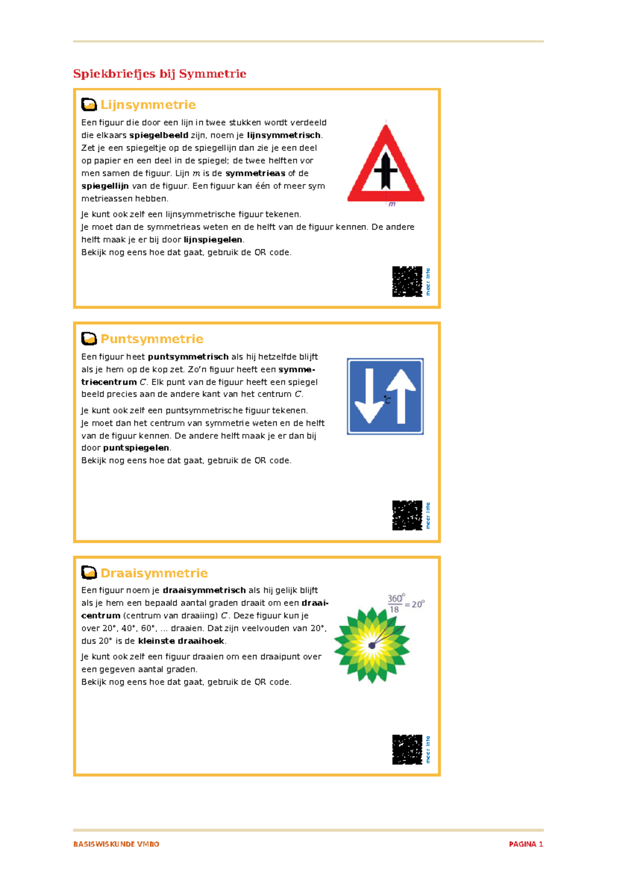 puntsymmetrie en draaisymmetrie - BASISWISKUNDE VMBO PAGINA 1 ...