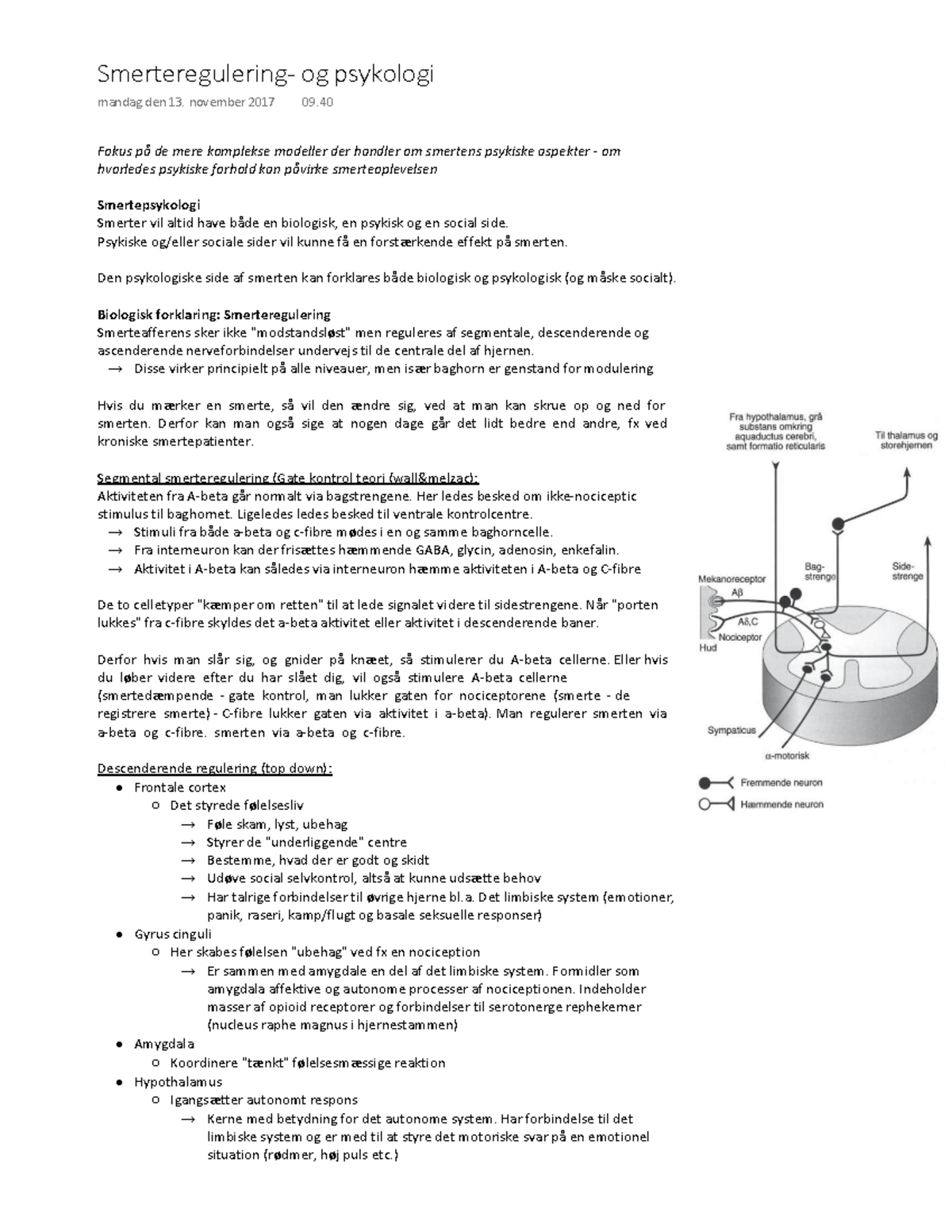 Teori og metode - Smerteregulering- og psykologi (litteratur) - Warning: TT: undefined function ...