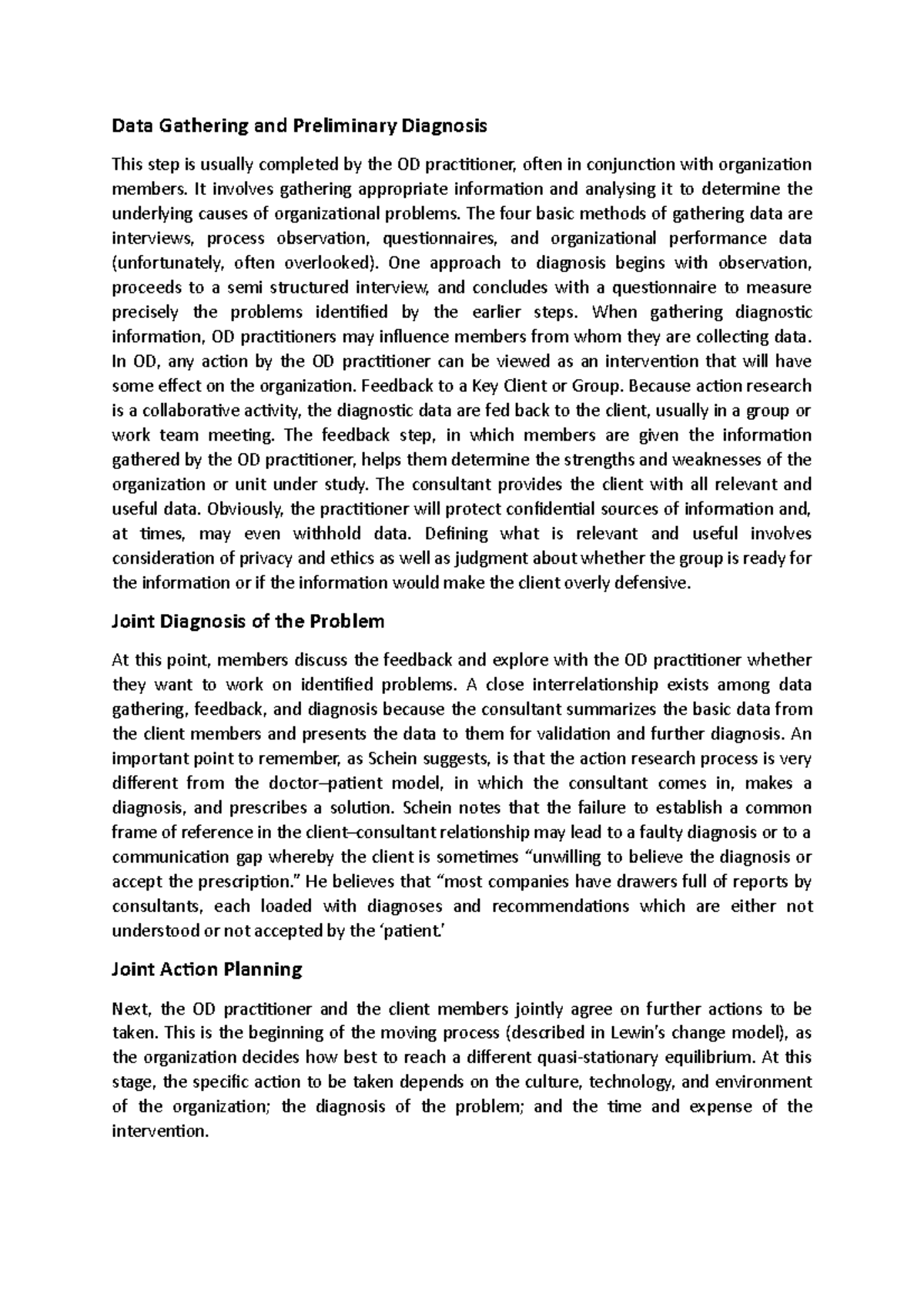 Data Gathering and Preliminary Diagnosis - It involves gathering ...