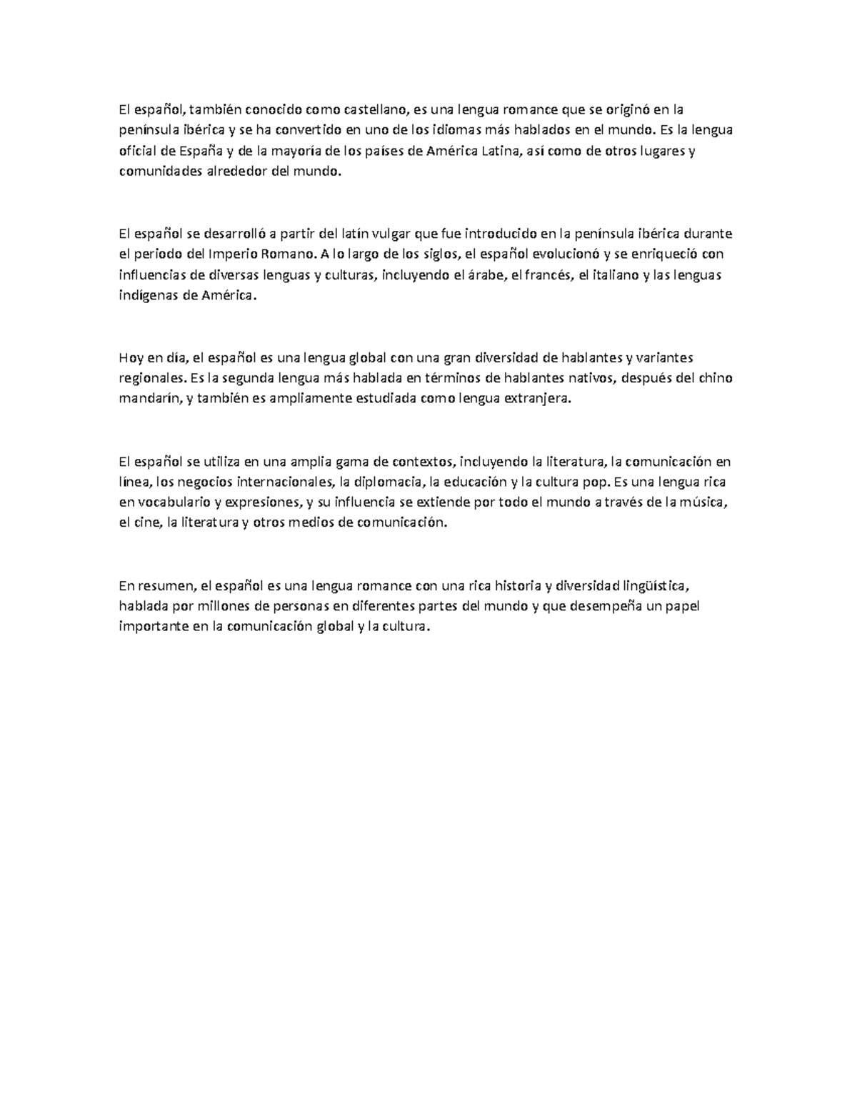 Que es español - definición - El español, también conocido como ...