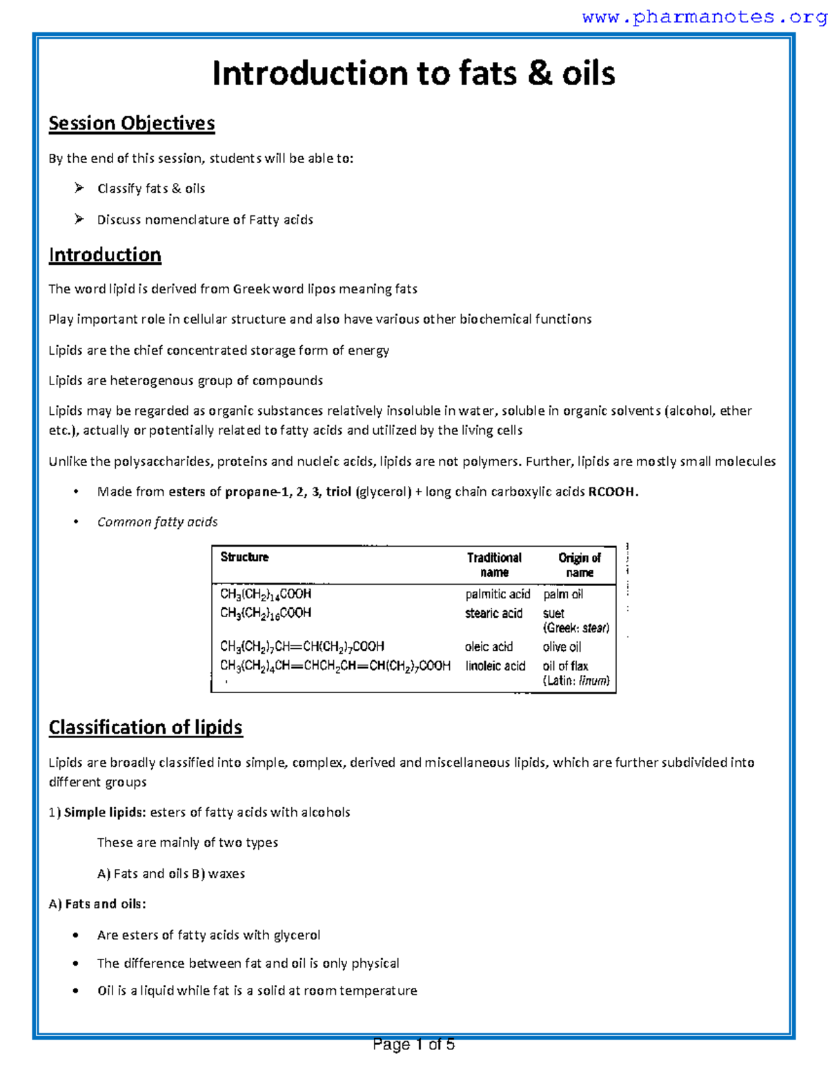 Fats - Fats - Introduction to fats & oils Session Objectives By the end ...